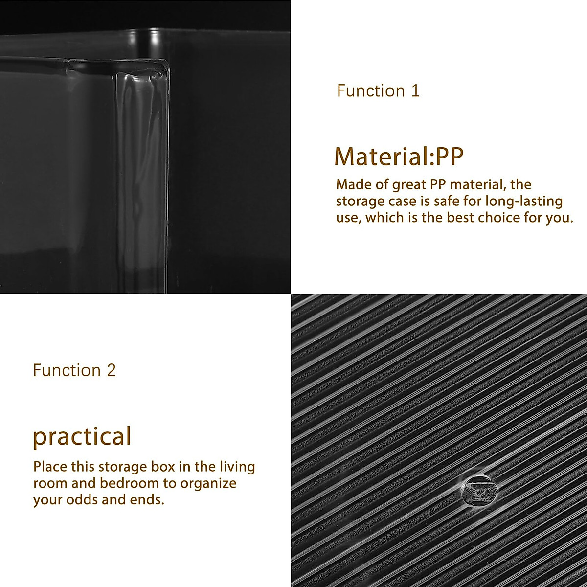 MAGICLULU Storage Bins Clear Book Storage Organizer Box DVD/CD Storage Box Clear DVD Holder Case Open Front Stackable Storage Container Shelf Organizer Bin for Video Games Books Home Office