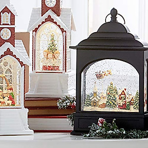 Raz Imports Holiday 11in Flying Santa Lighted Water Lantern - Premium Christmas Holiday Home Decor