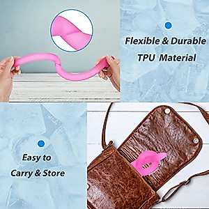 Maginno Neck Cooler, Wearable Cooling Tube Cool Neck Wraps for Extremely Hot Weather & Summer Heat, Hands Free Cold Ice Pack Gel for Outdoor Workers, Sports, Relief for Hot Flashes or Fever (Pink)