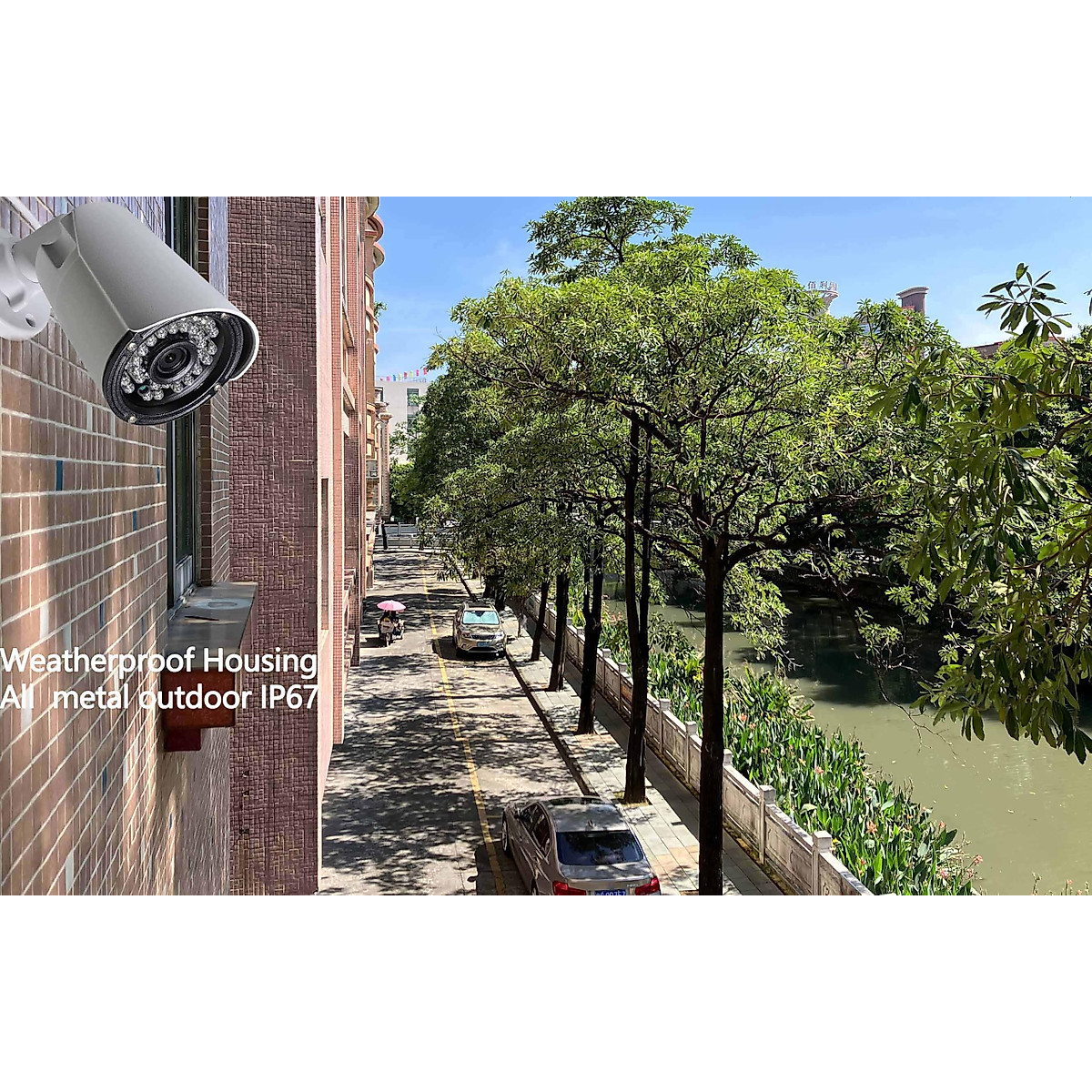 BlueFishCam 4MP PoE IP Camera POE Network Camera Outdoor Dual Lights POE IP Camera Warm/infared Camera Light 4.0MP Infrared High Resolution
