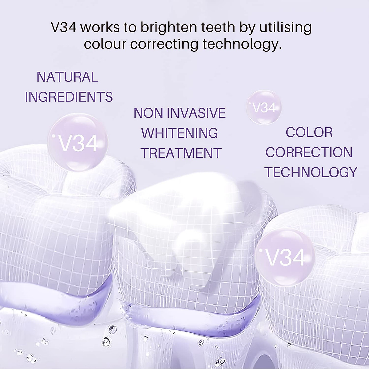 AKARY Teeth Whitening Mousse, Refreshing Breath Deep Cleaning Foam Toothpaste Natural Mouth Wash Water, Purple Teeth Whitening Toothpaste Ultra Fine Mousse Foam