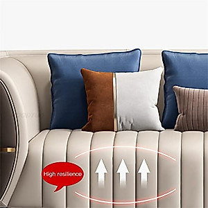 SXNBH Italian Leather Sofa Model House Designer Large Apartment Villa Living Room American Leather Sofa