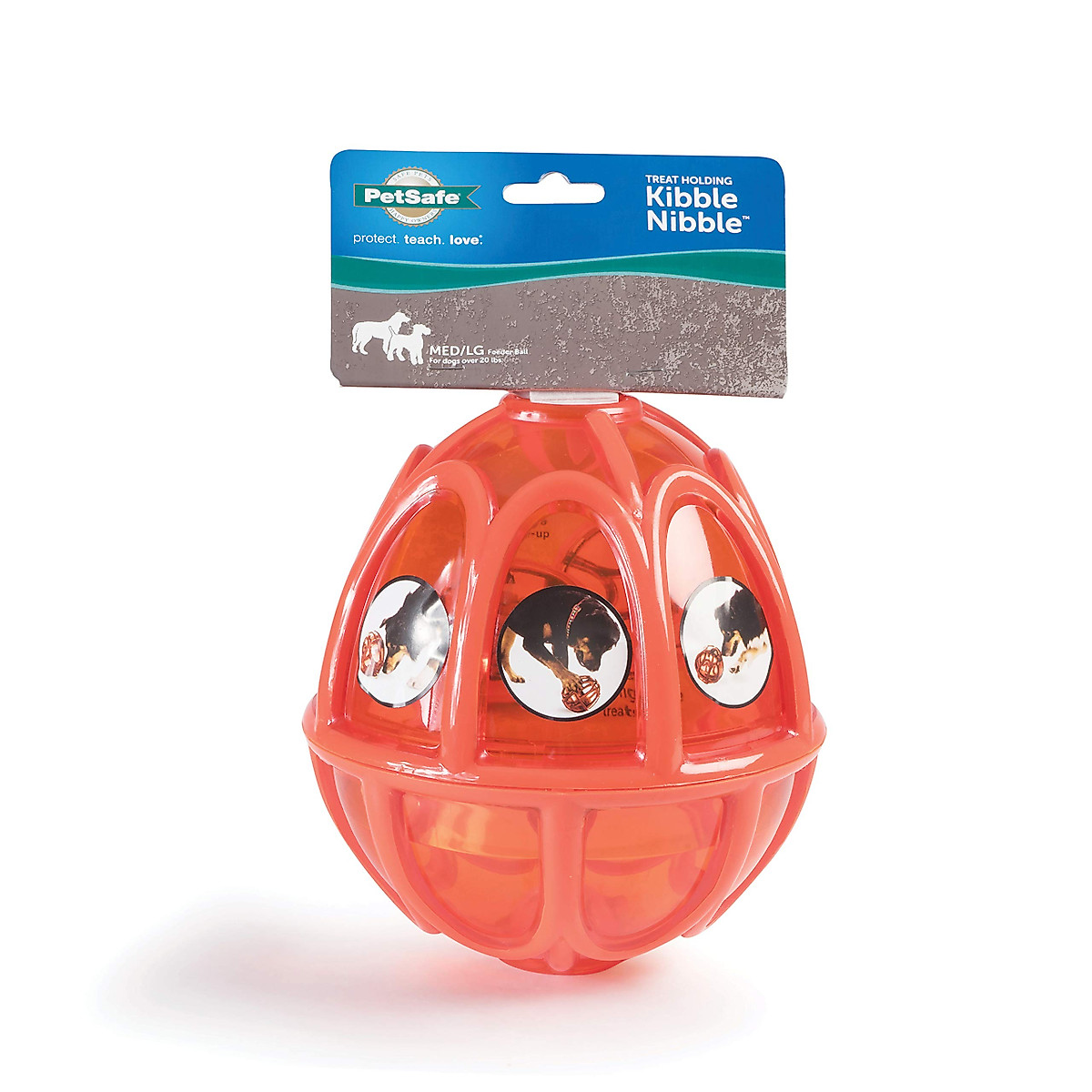 PetSafe Sportsmen Kibble Nibble - Refillable Kibble and Treat Toy - Meal Dispensing Dog Toy - Interactive Dog Toy for Anxiety and Fast Easters - Slow Down Meals - Slow Feeder Toy for Dogs