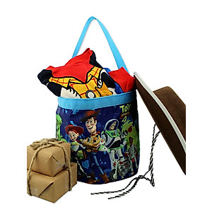 Disney Toy Story 4 Boys Girls Collapsible Nylon Gift Basket Bucket Tote Bag (One Size, Toy Story 4)