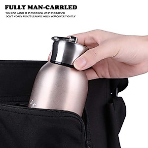 10.15oz/300ML Mini Thermal Mug Leak Proof Vacuum Flasks Travel Thermos Stainless Steel Drink Water Bottle Small Thermos Cups for Indoor and Outdoor (Rose Gold)
