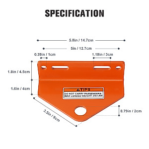Lenink Universal Trailer Hitch for Zero Turn Mower, Heavy Duty Mower Hitch Mount 3/16'' Thick