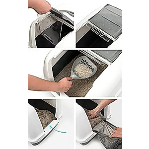 Catit Jumbo Hooded Cat Litter Pan - Warm Gray