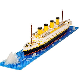 NEWABWN Titanic Model Building Block Set, Titanic Gifts, Titanic Toys with 1860 Pieces Micro Mini Blocks, DIY Bricks Toys for Adults and Kids