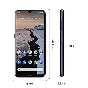 Nokia G10 | Android 11 | Unlocked Smartphone | 3-Day Battery | Dual SIM | US Version | 3/32GB | 6.52-Inch Screen | 13MP Triple Camera | Polar Night