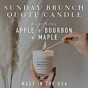 Sweet Water Decor Sunday Brunch Candle | Apple, Bourbon, Vanilla & Maple, Breakfast Scented Soy Wax Candle for Home | 11oz White Jar, 50+ Hour Burn Time, Made in The USA