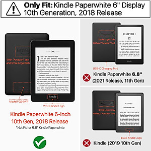 TNP Case for Kindle Paperwhite 10th Gen / 10 Generation 2018 Release - Slim Light Smart Cover Sleeve with Auto Sleep Wake Compatible with Amazon Kindle Paperwhite 2019 2020 Version (Composition Book)