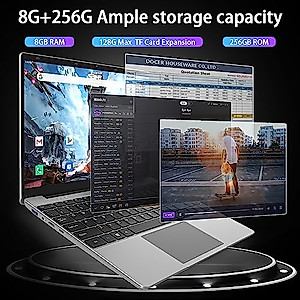ANTEMPER 14.1 inch Laptop, 8GB RAM 256GB SSD, Windows 11 Laptop with Intel Celeron N4020C(up to 2.8GHz), FHD IPS Display, Mini HDMI, 2.4/5.0G WiFi, USB3.0, Webcam, TF Card, Full-Featured Type-c