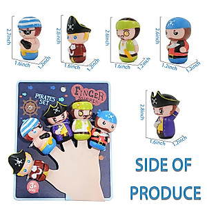 Pirate Finger Puppets for Kids,Finger Puppets for 1 2 3 Year Old Girls Boys Toddlers,Baby Party Favors for Kids Party Favors Stocking Stuffers Goodie Bag Fillers School Class Prizes