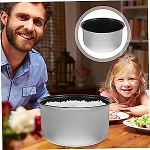 CRILSTYLEO Rice Cooker Liner Pie Pan Aroma Rice Cooker Nonstick Cooker Inner Cooking Pots Rice Cooker Insert Pot Cookers Rice Cooker Bowl Power Cooker Inner Interior Pot Instapot Pot Alloy