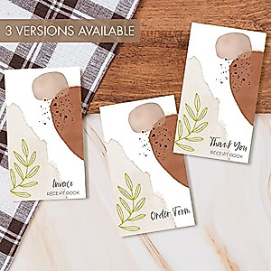 Simplified Abstract Thank You Receipt Book for Small Businesses - Aesthetic and Easy to Use Receipt Pad - The Perfect Business Supplies That Helps You and Your Happy Clients to Stay Organized