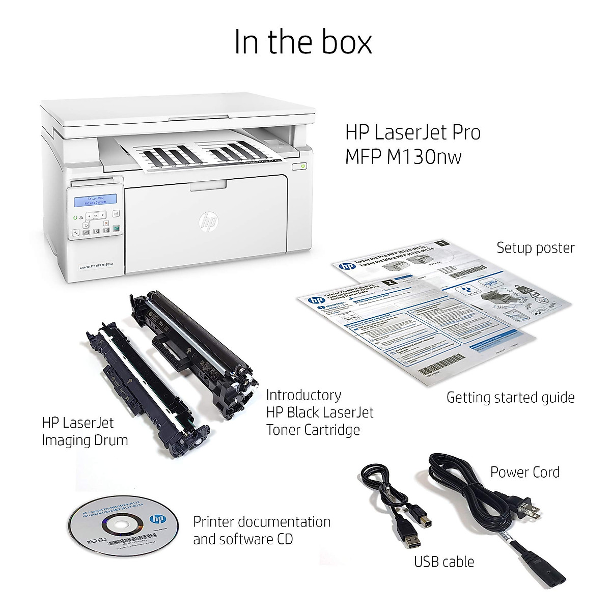 HP Laserjet Pro M130nw All-in-One Wireless Laser Printer, Amazon Dash Replenishment Ready (G3Q58A). Replaces HP M125nw Laser Printer (Renewed)