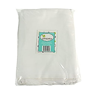 OsoCozy Bleached Birdseye Flat Cloth Diapers - 27.5 x 30.5 Inches, One-Layer Flat Cloth Baby Nappies Made of Soft, Durable 100% Birdseye Weave Cotton - White, 1 Dozen