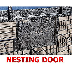 Extra Large Wrought Iron Open/Close Play Top Bird Parrot Cage, Include Metal Seed Guard Solid Metal Feeder Nest Doors Overall Dimensions: 35.25" Wx29.5 Lx62 H(with Seed Skirt)