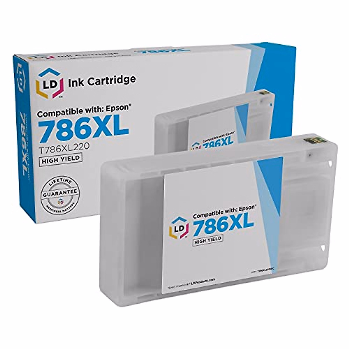 LD Remanufactured Epson 786 / 786XL / T786XL220 High Yield Cyan Ink Cartridge for use in WorkForce Pro WF-4630, WF-4640, WF-5110, WF-5190, WF-5620, WF-5690