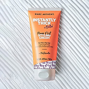 Marc Anthony Instantly Thick Biotin Styling Cream Set - Biotin & Vitamin E Hair Thickening Cream - Volumizing Lightweight Thickening Hair Product for Fine, 4.93 Oz