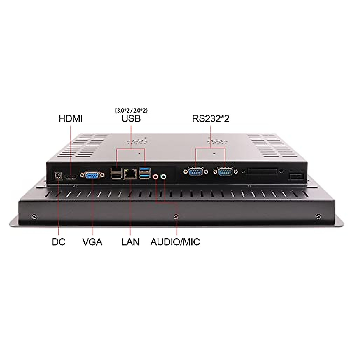LEANGLE 12.1 Inches 4:3 Industrial Embedded Touch Panel PC,Capacitive Touch Screen,Intel CORE i5-3210M/i5-4200U/i7-8565u/i5-10210U,2*COM,Windows 10