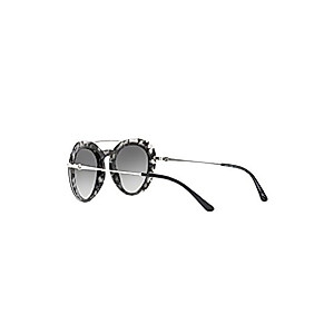 GIORGIO ARMANI AR6055F - 301511 Sunglasses Silver/Black Spotted w/Grey Fade Lens 54mm