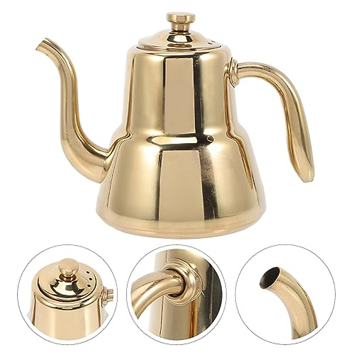 HEMOTON Kettle stovetop filter teapots tea pots iced tea maker teapot with infuser hotpot camping stove camping water jug camping coffee pot vinegar bottle Stainless steel olives