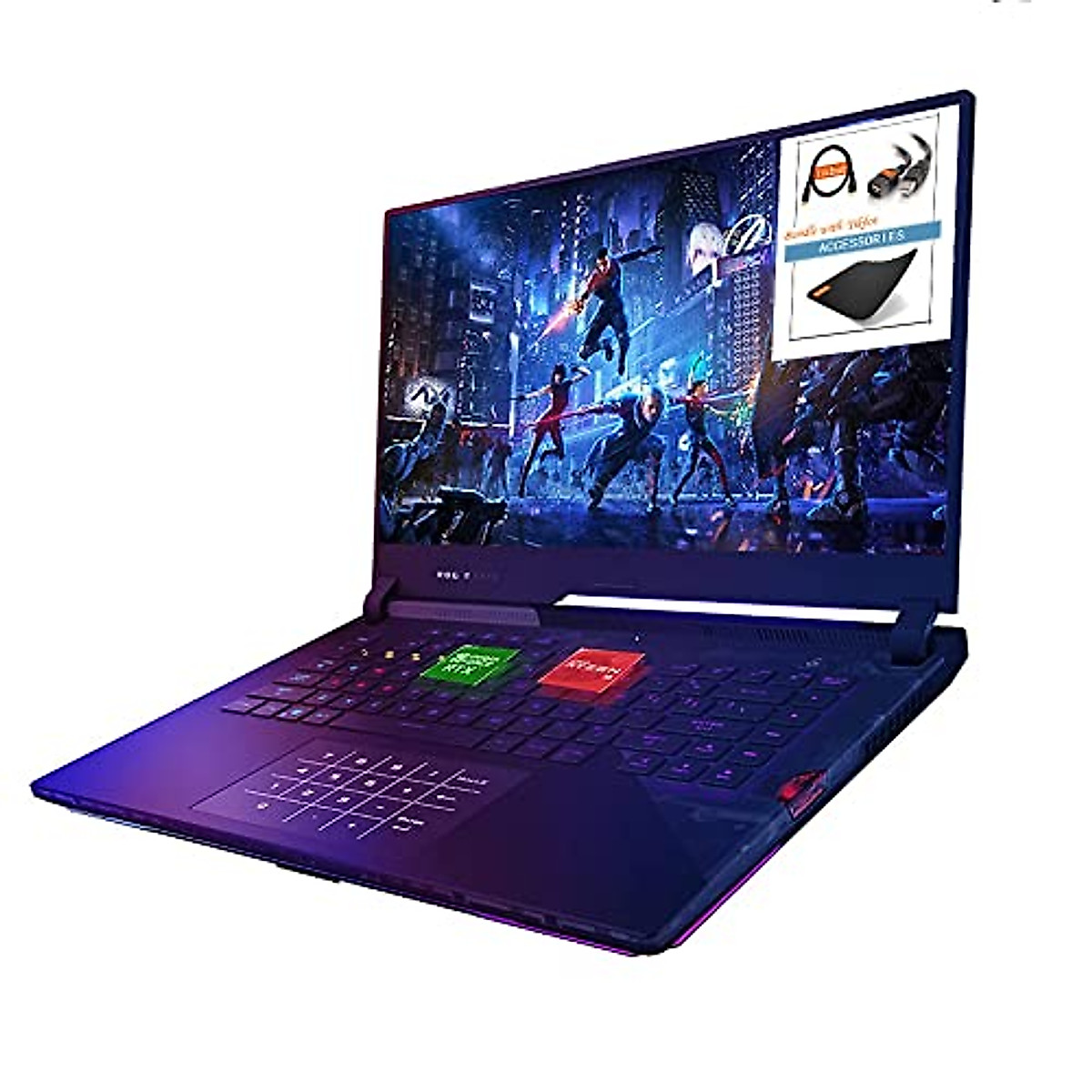 ASUS ROG Strix Scar 15 VR-Ready Gaming Laptop, 15.6”300Hz IPS FHD, AMD Ryzen 9 5900HX (4.60GHz 8 core), RGB Backlit KB, GeForce RTX 3080 (130W), Win 10, w/ Accessories (64GB RAM | 4TB PCIe SSD)