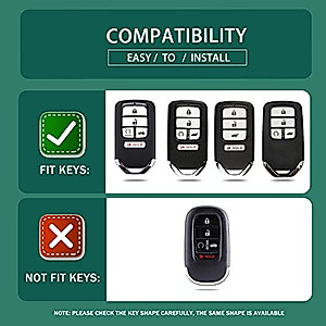 Compatible with Honda Key Fob Cover, Car Key Cover for Honda Civic Accord Pilot CRV Odyssey Key Fob Cover 2022 2021 2020 2019 2018-2013