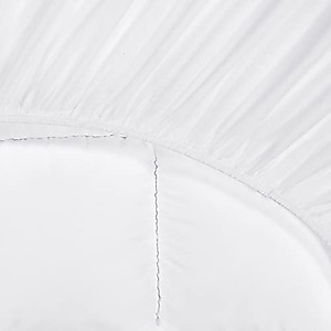 SERTA Down Illusion Soft Hypoallergenic 2 inch Pillowtop Simple Fit Mattress Topper, King, White