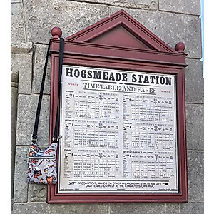 Loungefly Harry Potter Passport Crossbody Travel Bag AOP Relics Tattoo Print