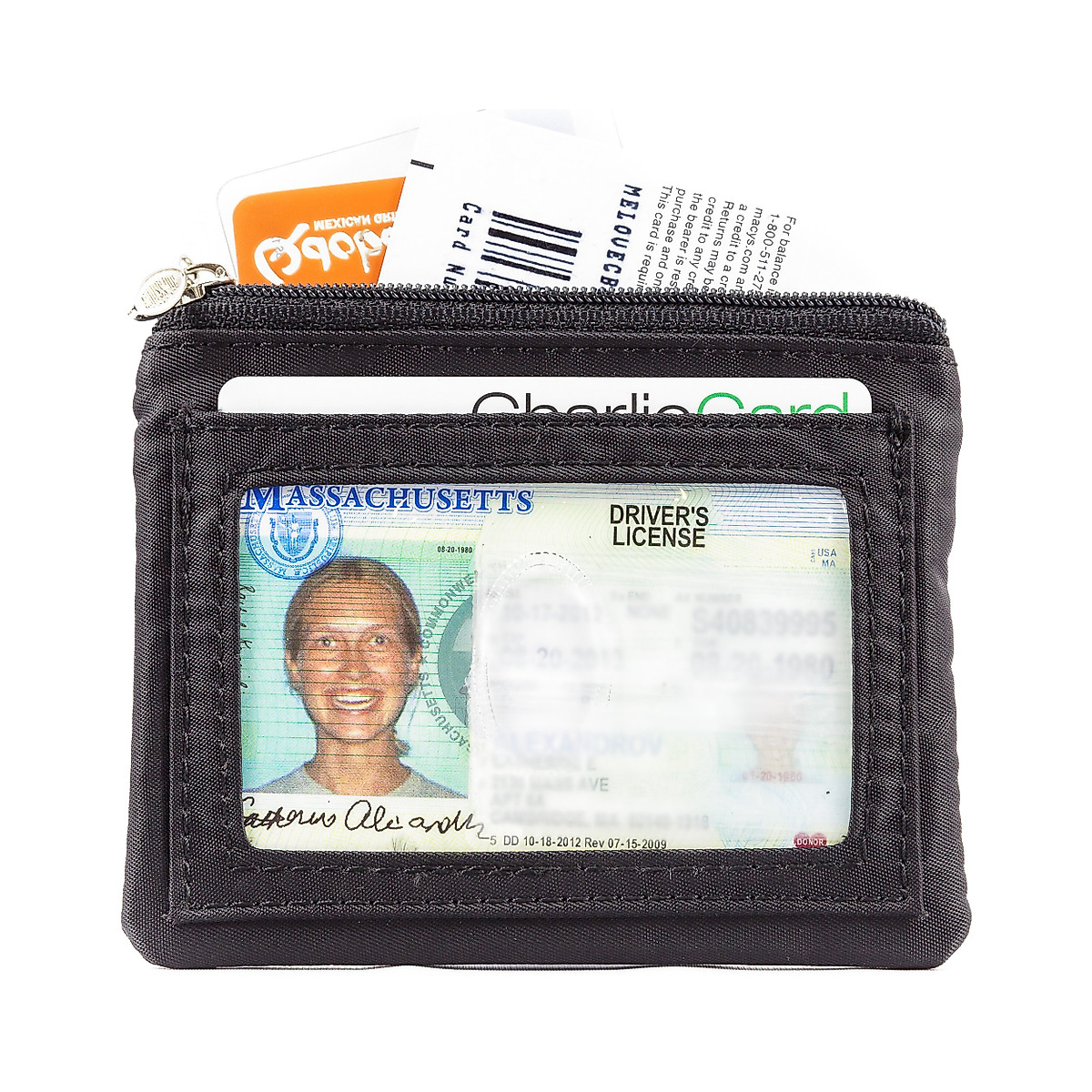 Big Skinny Money Penny Coin Slim Leather Wallet, Holds Up to 13 Cards,Lightweight, Black