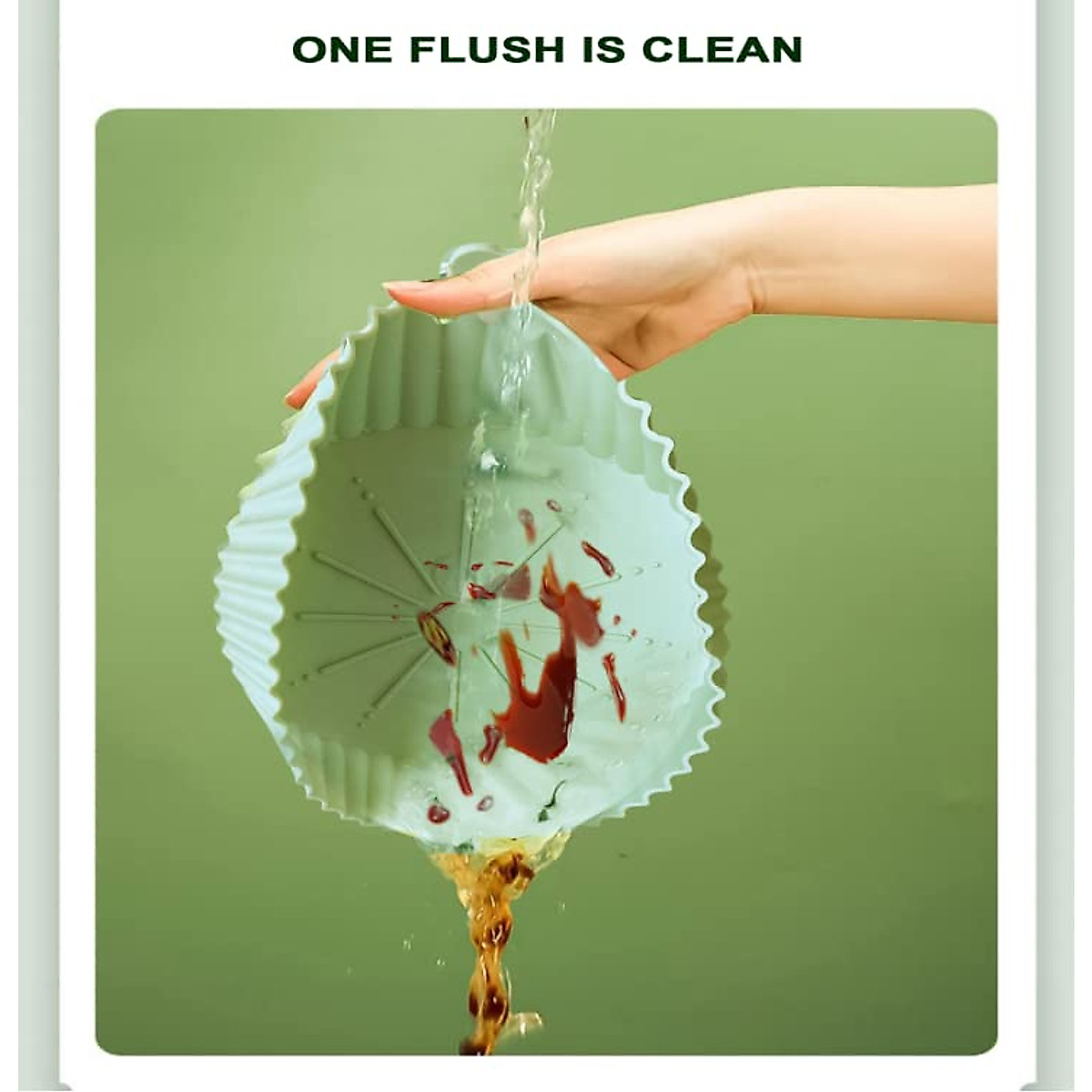 Air Fryer Silicone Liners - 2 Pcs Non-stick Non-burnt, Easy to Demold Reusable Air Fryer Silicone Liners Basket for 4-8 Quart Air Fryer Oven.