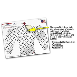 WraptorSkinz Skin Wrap compatible with Sony PS5 DualSense Controller Diamond Plate Metal (CONTROLLER NOT INCLUDED)