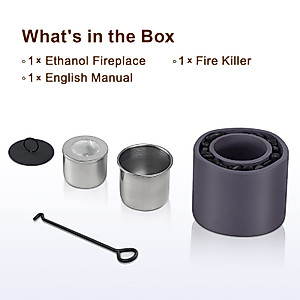 BRIAN & DANY Tabletop Fire Pit, Mini Rubbing Alcohol Fireplace ​for Indoor Outdoor