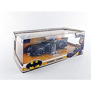 Dc Comic 1989 Batmobile With 2.75" Batman Metals Diecast Vehicle With Figure, Black