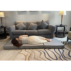 Endelle Foldable Memory Foam Mattress Pad,Portable Sleeping Mattress for Traveling,Camping,Guest Bed (Twin XL)