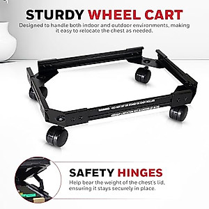 Honeywell Safes & Door Locks - Large Safe Box Chest for Home - Waterproof & Fireproof Safe with Wheels - Fits Letter, Legal & A4 Files - Strong ABS Plastic Document Safety File Box - 1.06 Cu - 1112W