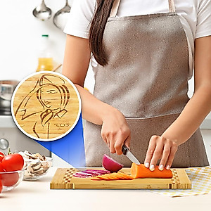 Flight Attendant Cutting Board, Vintage Stewardess, Bamboo
