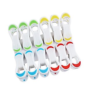 KOMBIUDA 12pcs Clothes Pin Clothes Line Clip Clothesline Clips Blinds Wand Clothespins Non Slip