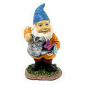Nature's Mark 4 Gardener Gnomes Set Resin Statue Figurine Home Decorative Accent Statue Décor (4" H)