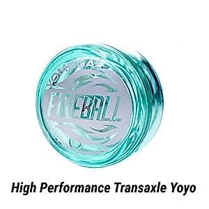 Yomega Fireball -HIGH Performance YOYOS Responsive Transaxle Yoyo, Great for Players to Perform Like Pros + Extra 2 yo yo Strings & 3 Month Warranty (Teal)