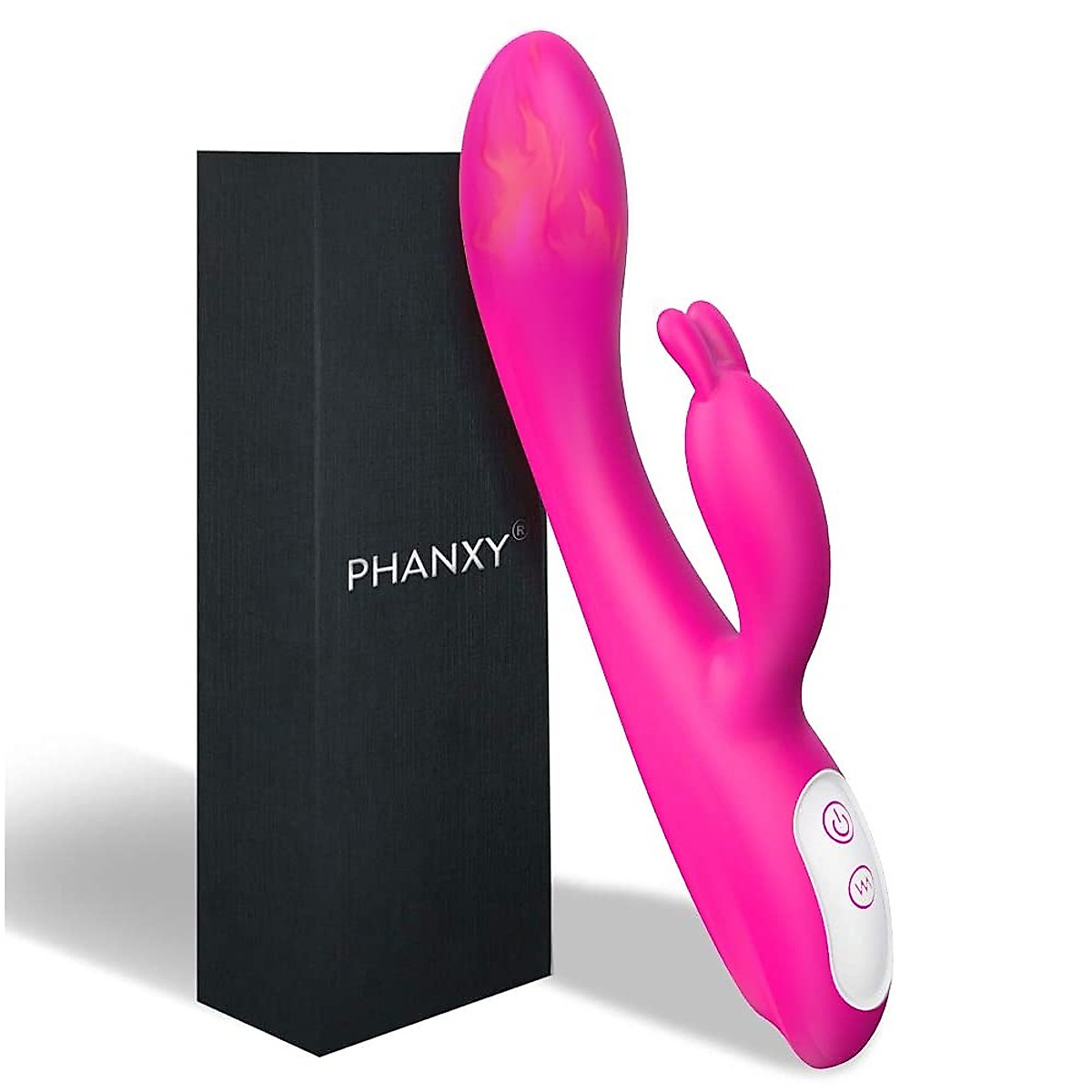 G Spot Rabbit Vibrator with Heating Function and Bunny Ears for Clitoris G-spot Stimulation,Waterproof Dildo 9 Powerful Vibrations Dual Motor Stimulator Women or Couple Fun(Red)
