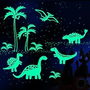 Glow in the Dark Stickers - Glow in the Dark Stars for Ceiling Kids Glow Stars for Ceiling Stars Glow in the Dark Glow in the Dark Ceiling Decorations Wall Decals Glowing Stars for Ceiling (Dinosaur1)