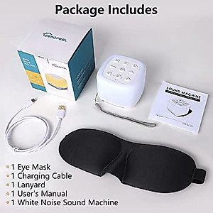 White Noise Sound Machine for Adults Baby & Night Light & Wireless Speaker 3 in 1, Portable White Noise Machine with 40 Soothing Sounds and 8 Colors Light for Sleeping, Relaxation, Privacy, Study