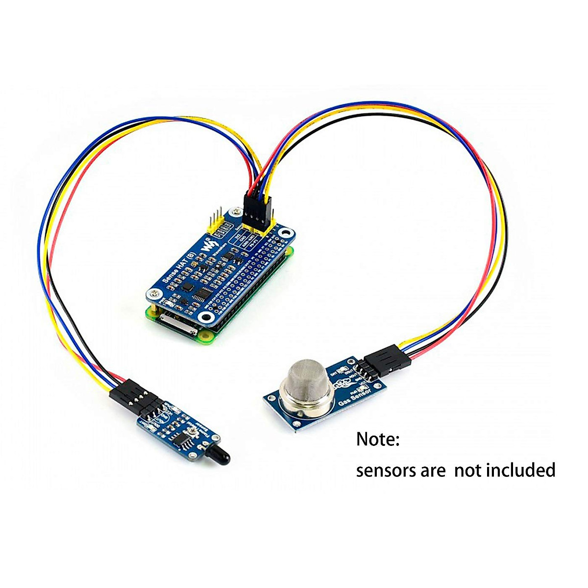 Sense HAT (B) for Raspberry Pi 4B/3B+/3B/2B/B+/A+/Zero/Zero W,Pi 40PIN GPIO Extension Header Onboard Gyroscope Accelerometer Magnetometer Barometer Temperature Humidity Multi Sensors I2C Interface