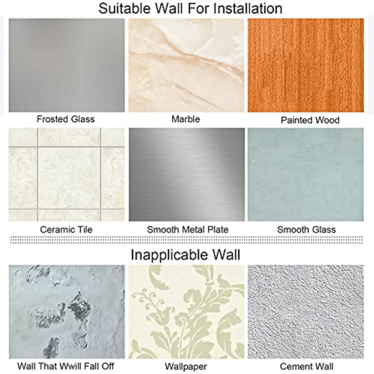 H S T Bathroom Shelves Wall Mounted, SUS 304 Stainless Steel Holder Organizer, No Drilling Adhesive Wall Mounted Bathroom Shelf for Shampoo (Silver)