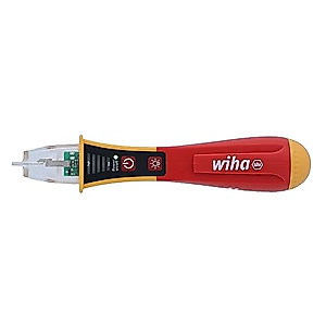 Wiha Non-Contact Voltage Tester Category IV 12-1000V AC with Flash Light - 25506, Red