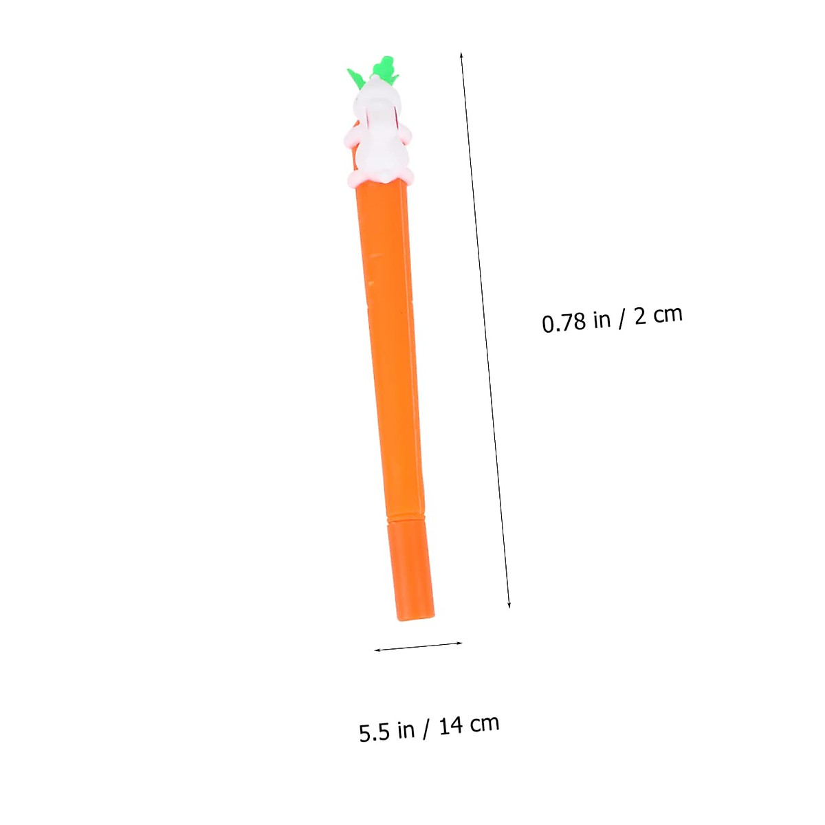 STOBOK Gel Pen Rabbit Carrot Shape 20pcs 0.5mm Black Ink Pens for Students Office