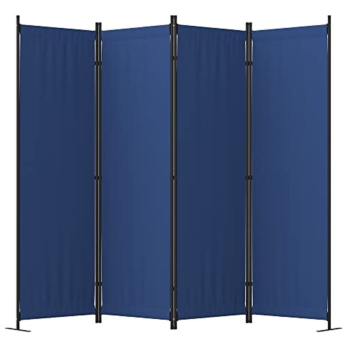 Ecolinear 4 Panel Room Divider Folding Screen Home Office Dorm Indoor Decor Privacy Accents (Blue)